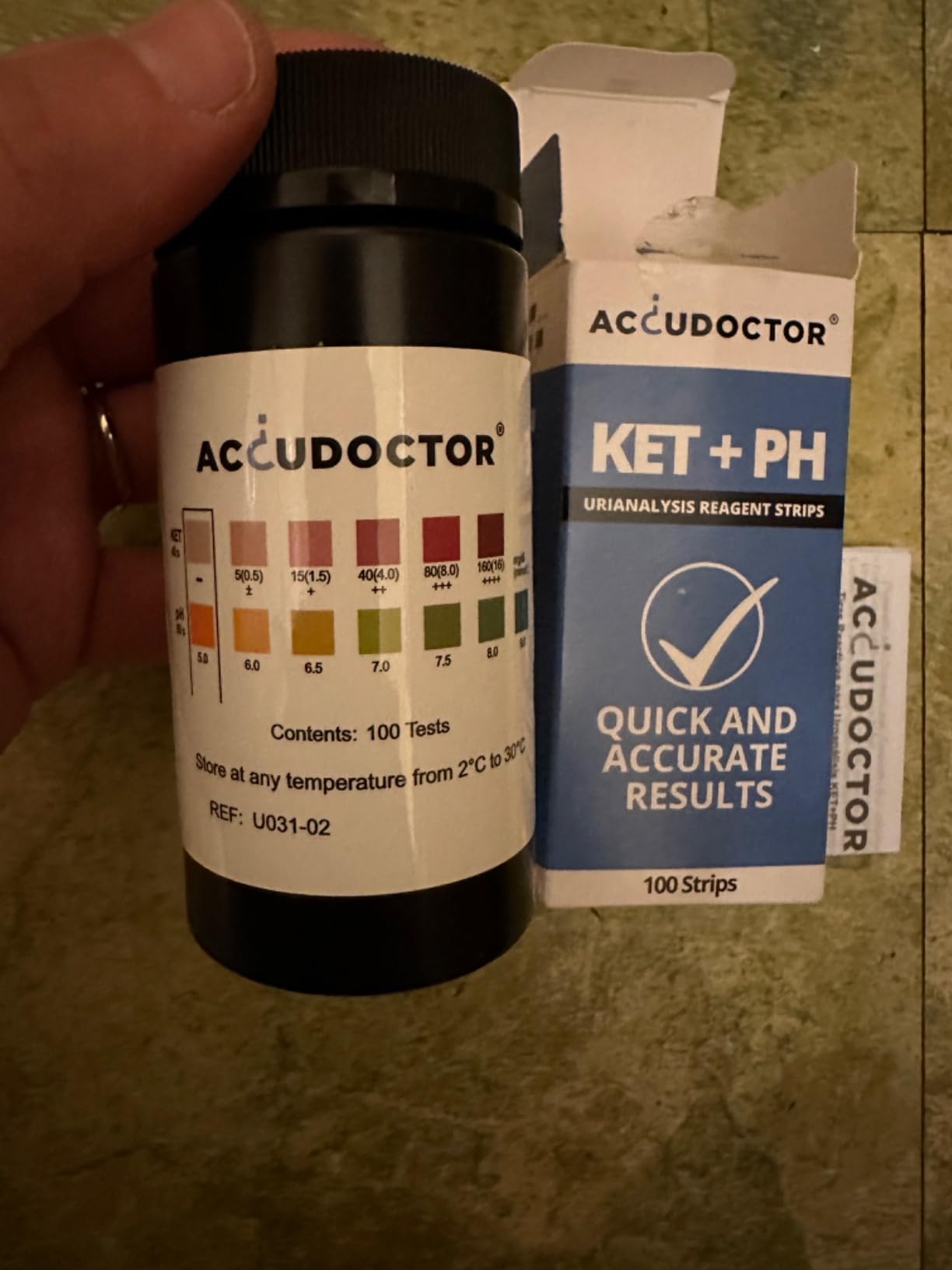 100 Accudoctor Ketones + pH Ket Keto Test Strips Sticks kit strups ...