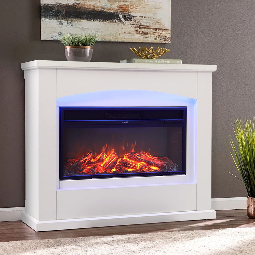 Buy Electric Fire with Surround 50inch White Free Standing Electric ...