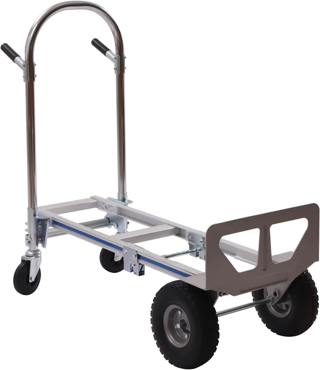 2 in 1 Heavy Duty Aluminum Hand Truck with Double Grip Handles ...