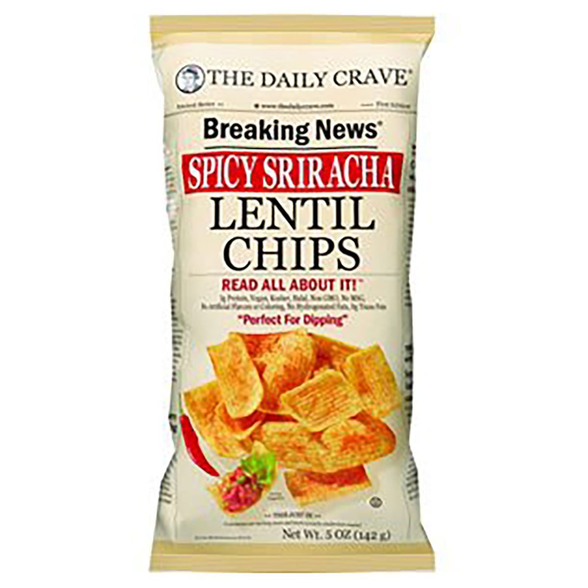 Amazon.com: The Daily Crave Spicy Sriracha Lentil Chips, 5 Ounce (Pack ...