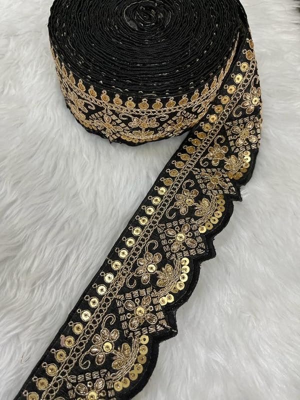 Deep's Creation Designer Fancy Laces Saree Lace Craft Dress Lehenga ...