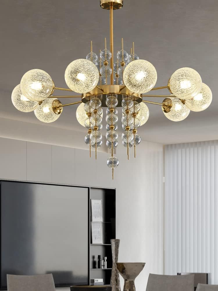 Buy CITRA 8 Light Metal Clear Glass Chandelier Ceiling Lights Hanging ...