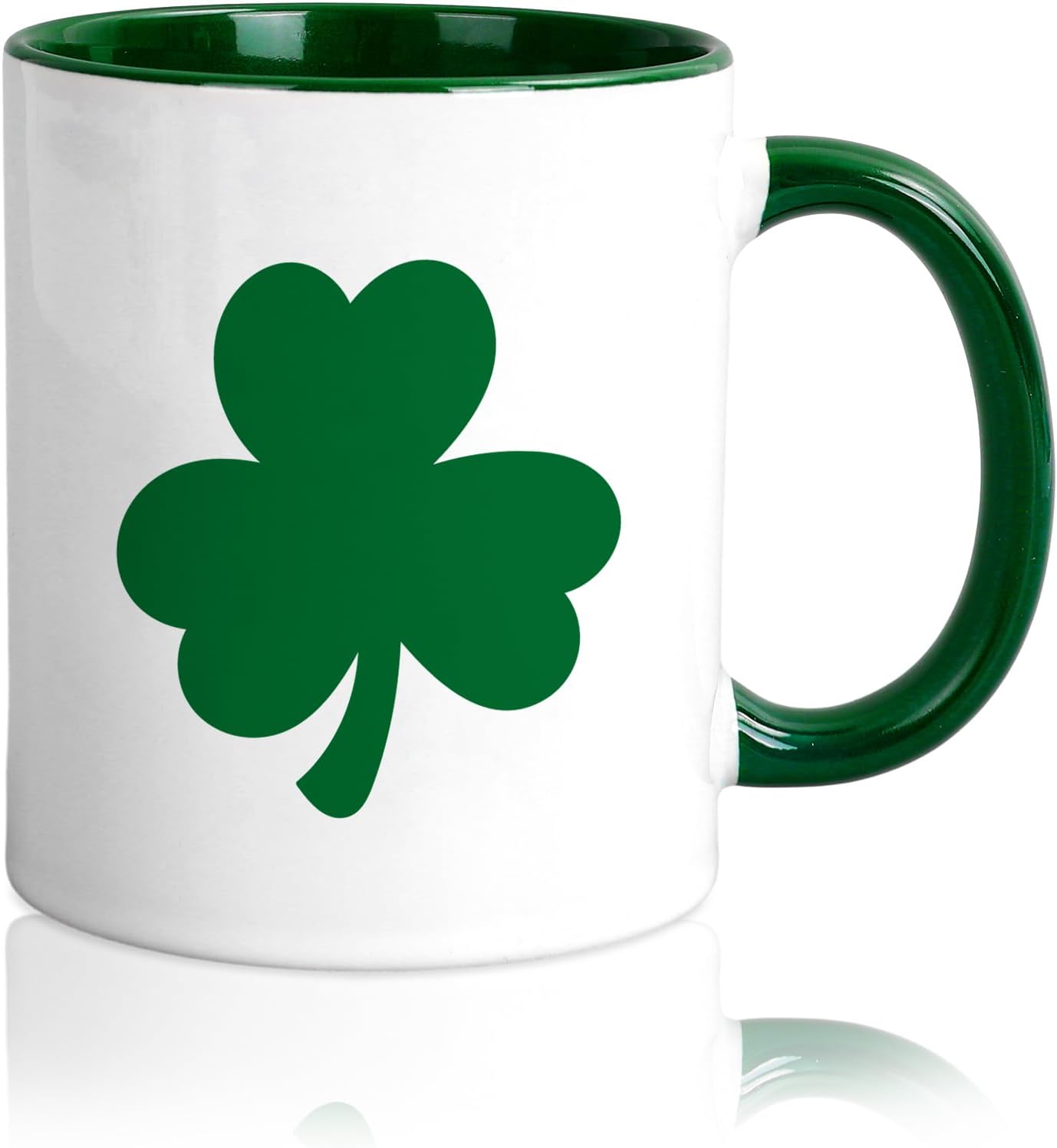Amazon.com | Whaline St. Patrick's Day Shamrock Mug 12oz Lucky Clover ...