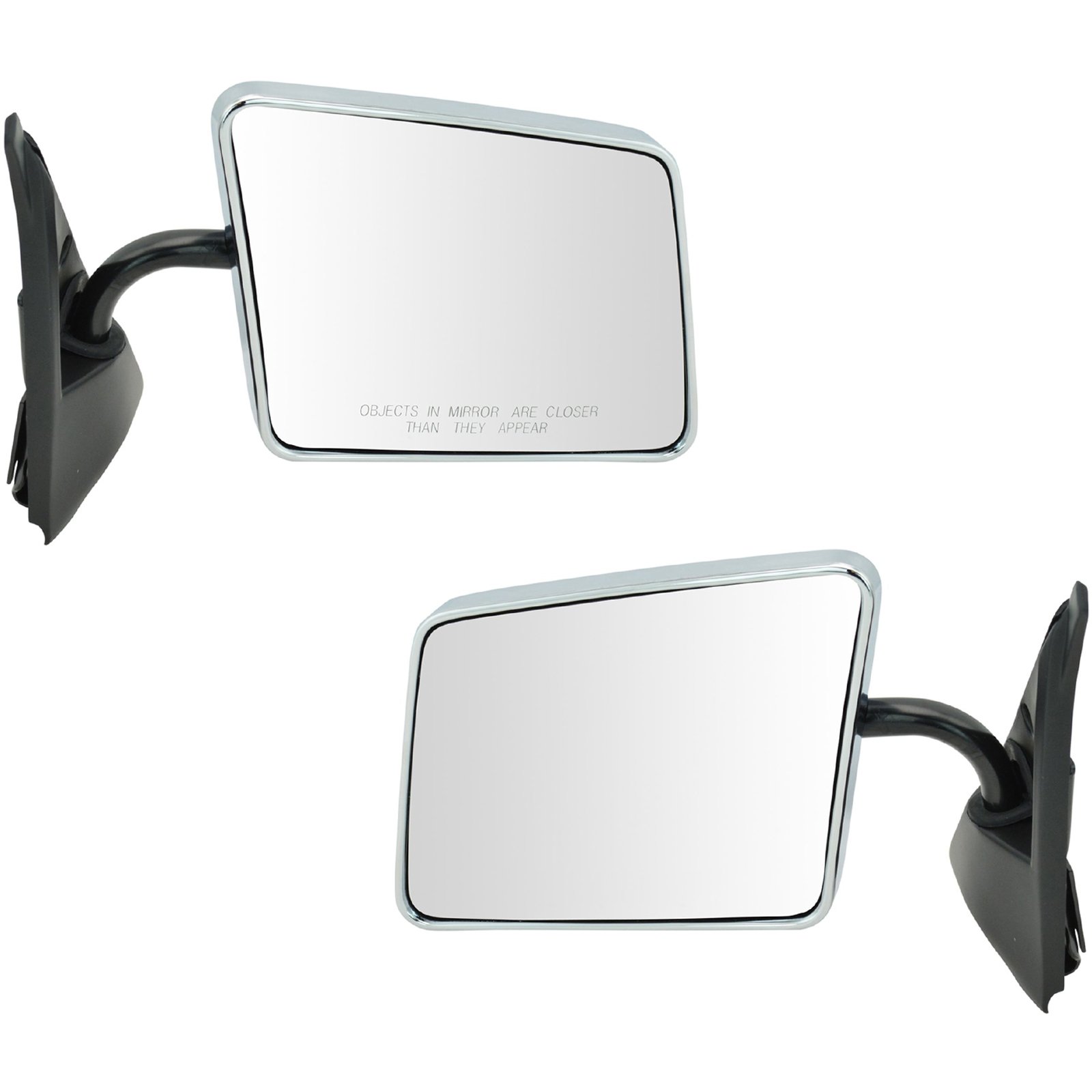Amazon.com: Stainless Steel Chrome Manual Side View Mirrors Pair Set ...