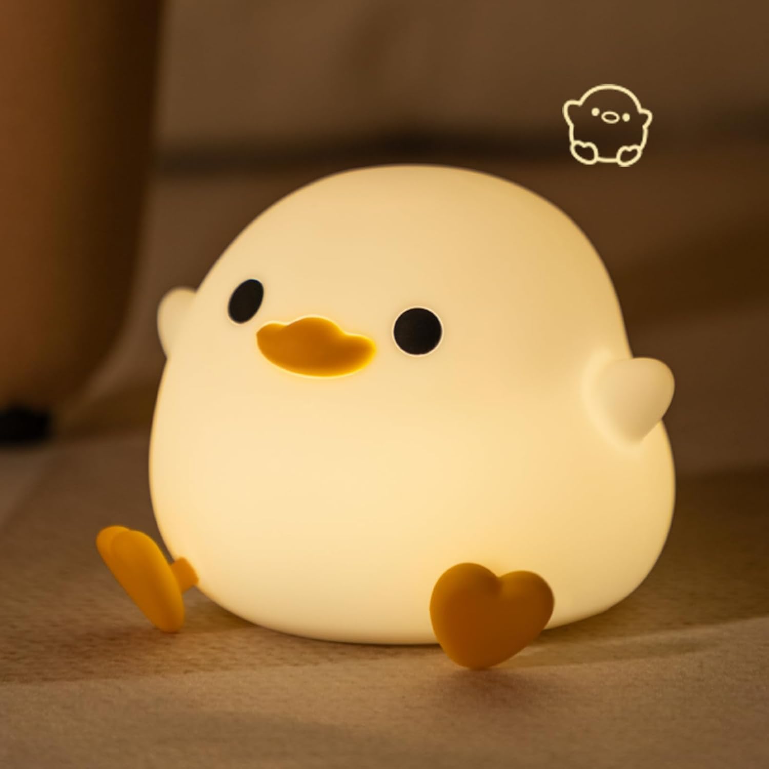 Amazon.com: Bestfaith Cute Dodo Duck Night Light, LED Squishy Night ...