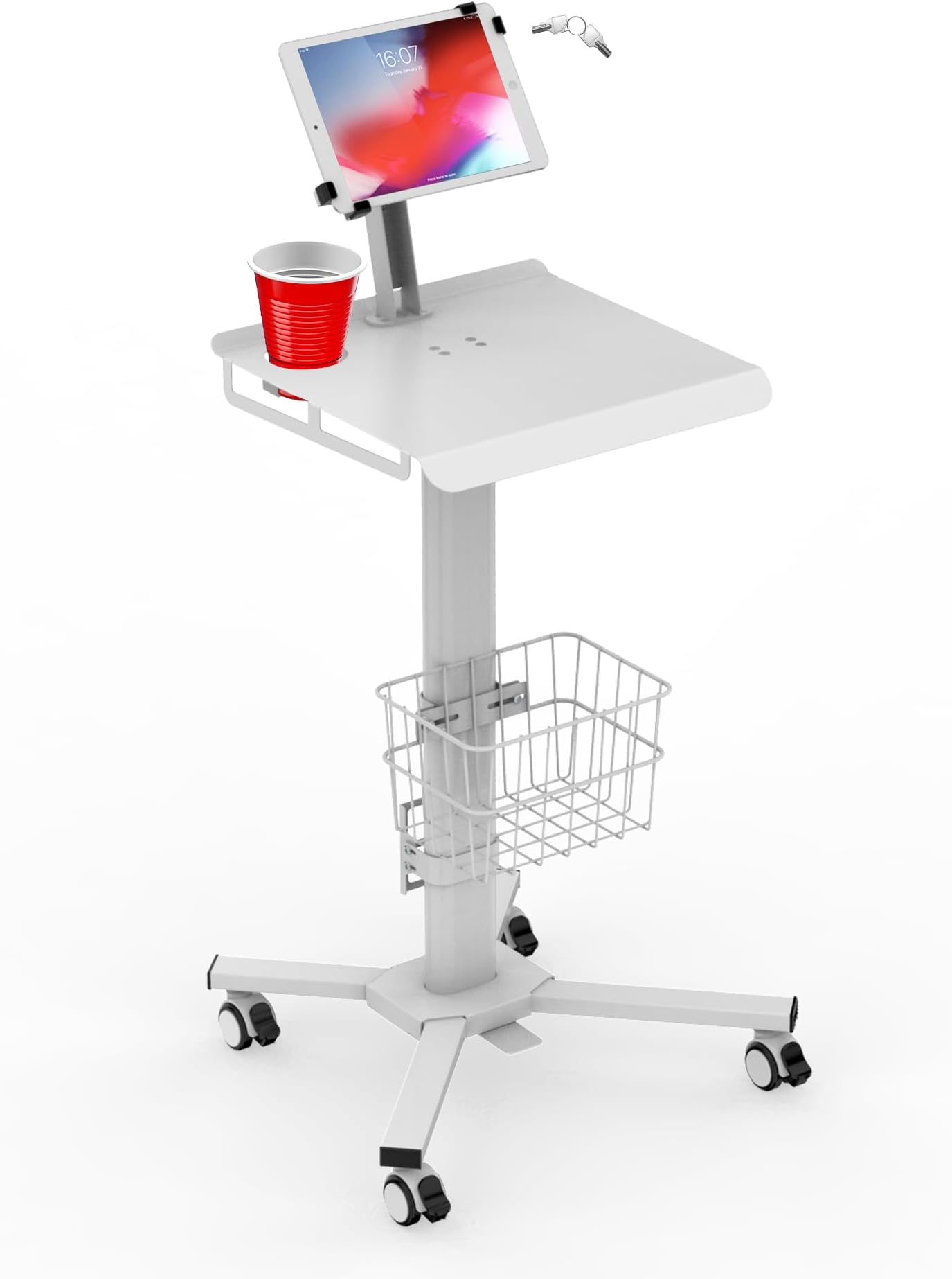 Amazon.com: Pinikox Mobile Medical Tablet Cart Compatible with 9.7-12.9 ...