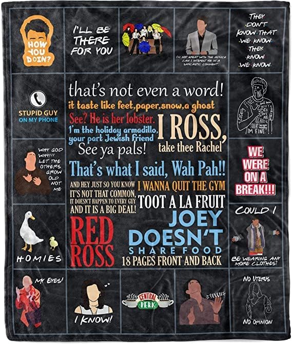 Amazon.com: Taka Deal Personalised Friends Blanket Tv Show. Fleece ...