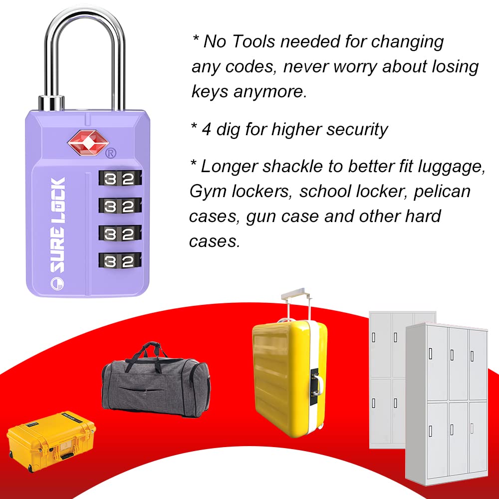 Snapklik.com : TSA Approved Travel Luggage Locks, Open Alert ...