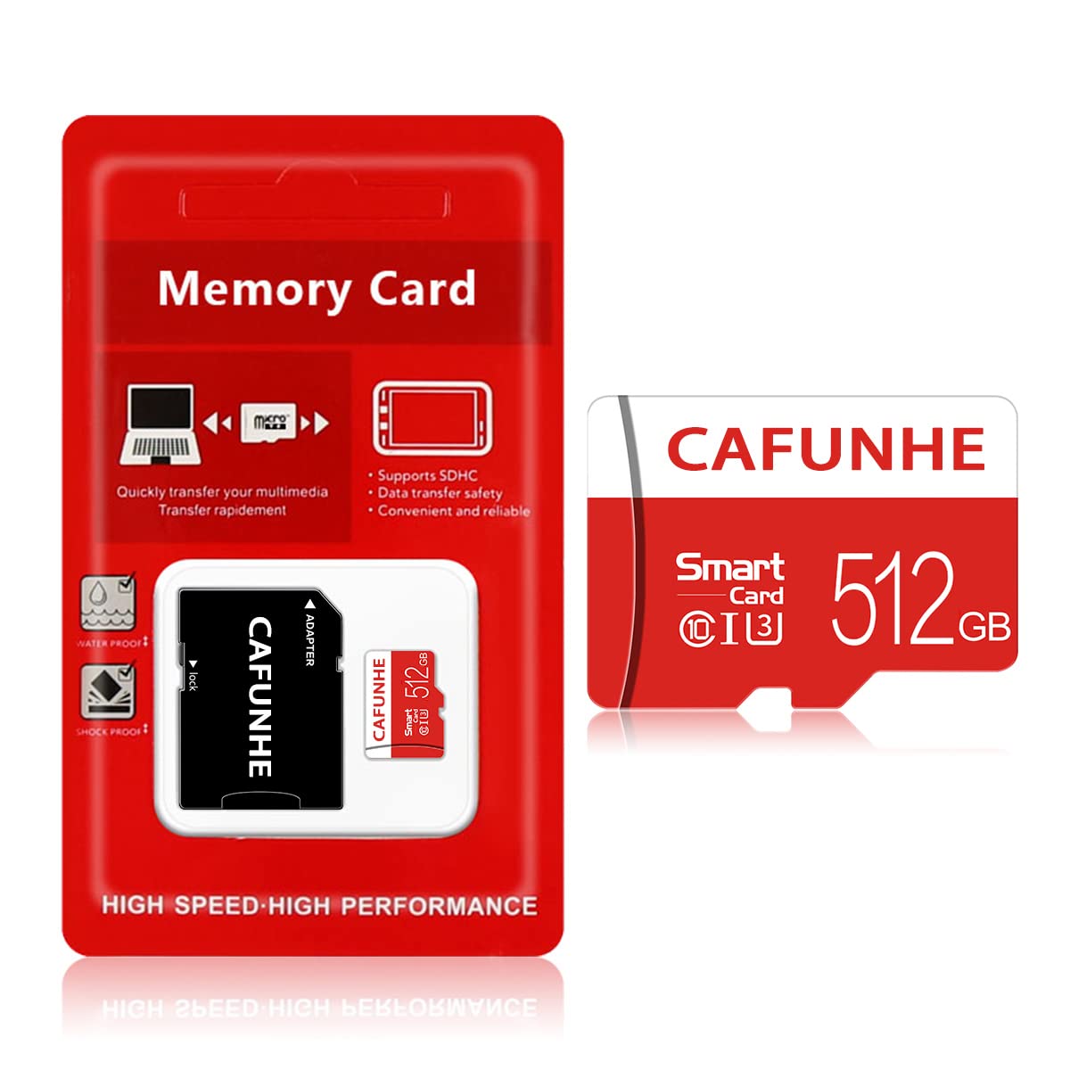 512GB Micro SD Card with SD Card Adapter Memory Card Class 10 High ...