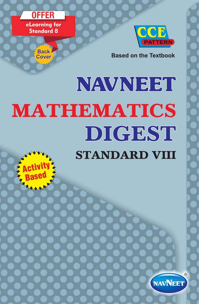 Buy Navneet Mathematics Digest | Std 8 | English Medium | Maharashtra ...