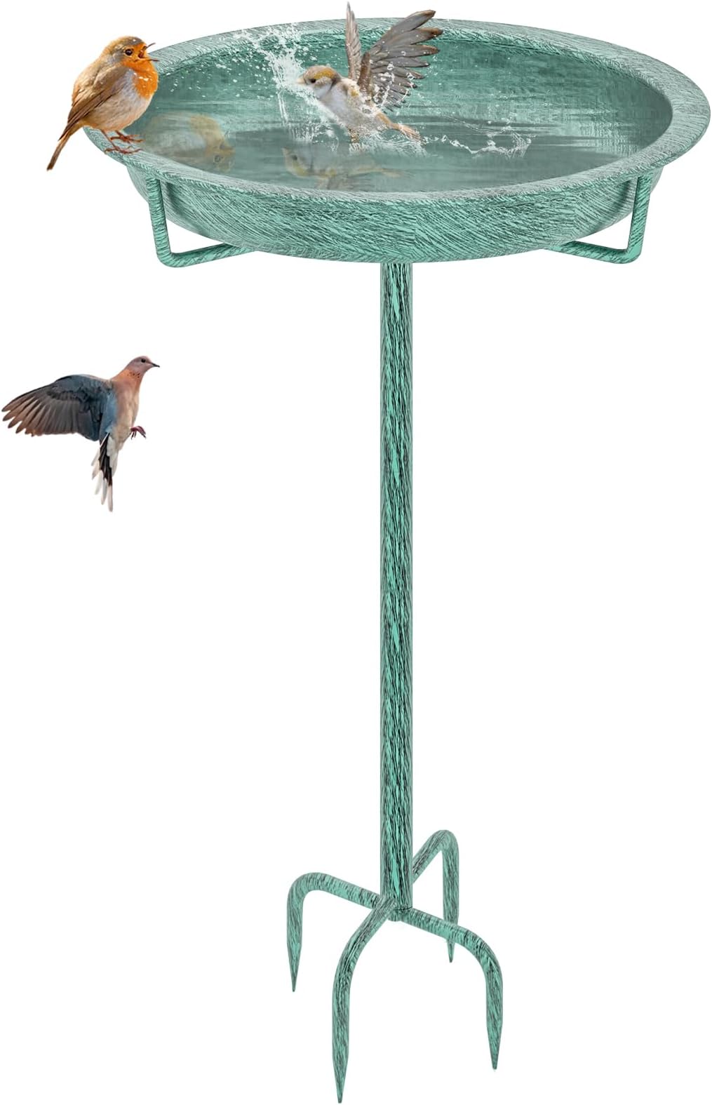 Amazon.com : Bird Bath for Outside, Metal Birds Bath Bowl for Outdoors ...