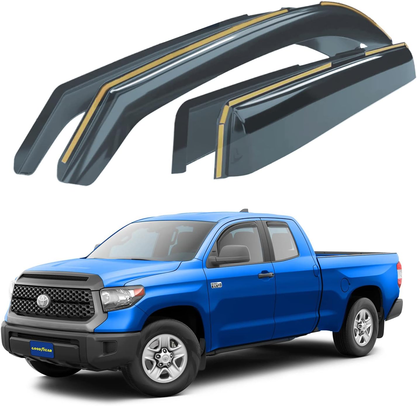 Goodyear Shatterproof in-Channel Window Deflectors for Trucks Toyota ...