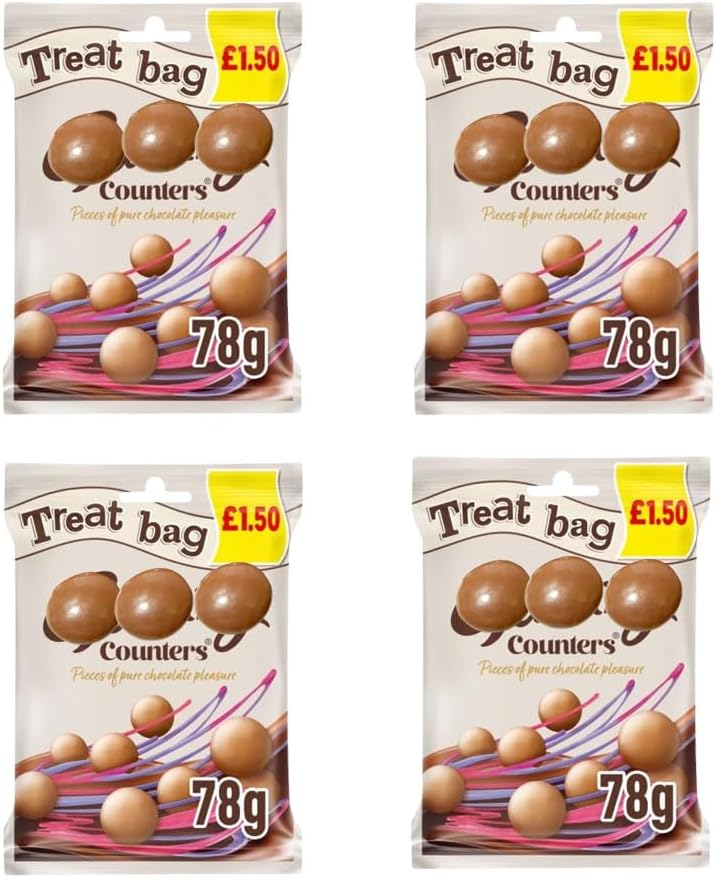 Counters Milk Chocolate Buttons Pouch Bag PMP 4 x 78g : Amazon.co.uk ...