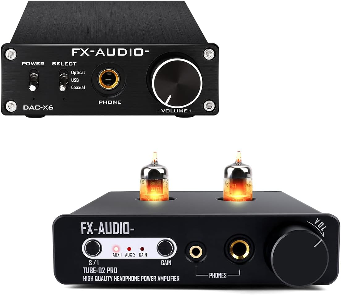 Amazon.com: FX Audio DAC-X6 USB DAC AMP Combo and Tube 02 Pro 5725 Tube ...