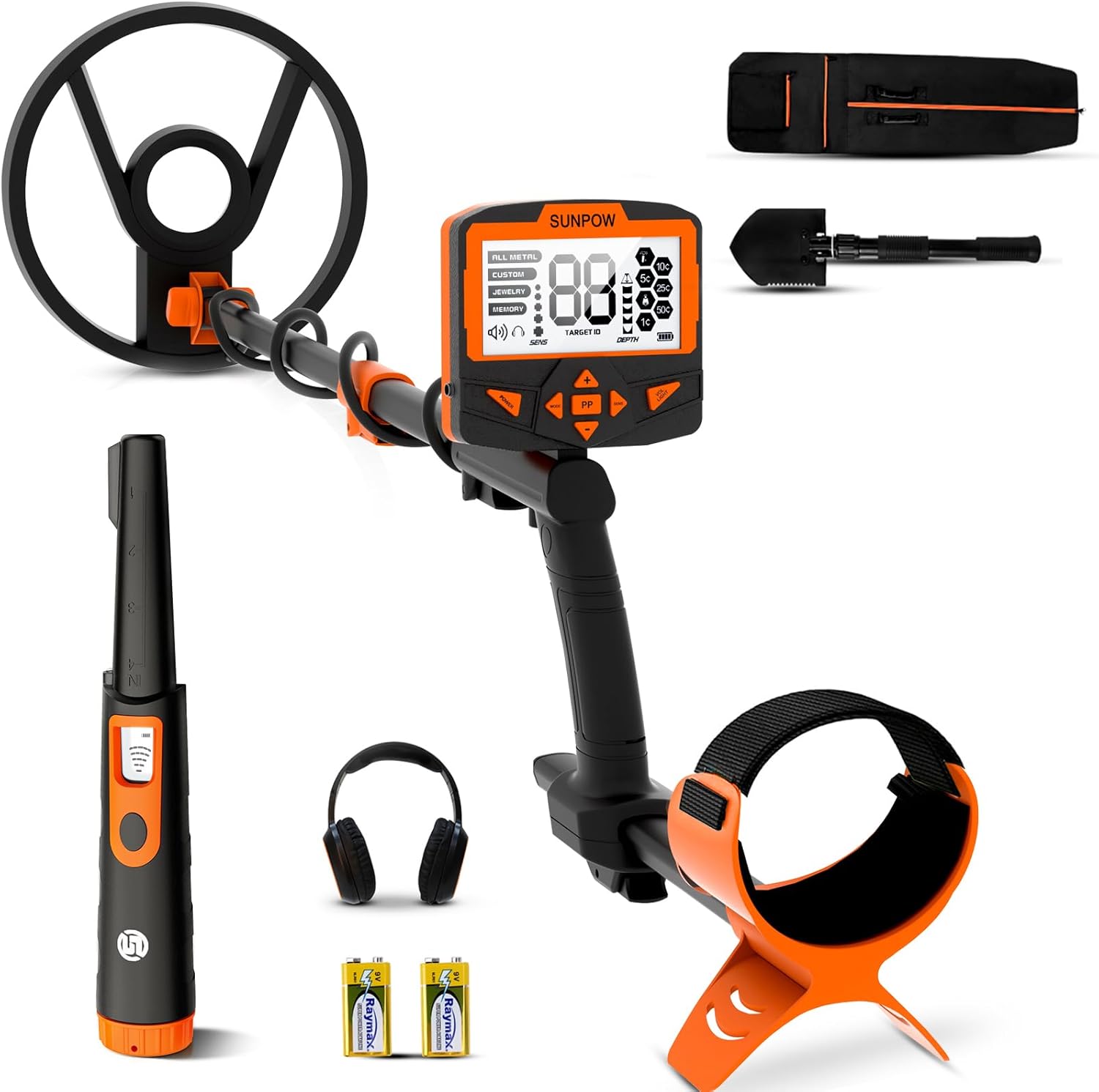 Amazon.com : SUNPOW Metal Detector MD09 + Metal Detector Pinpointer ...