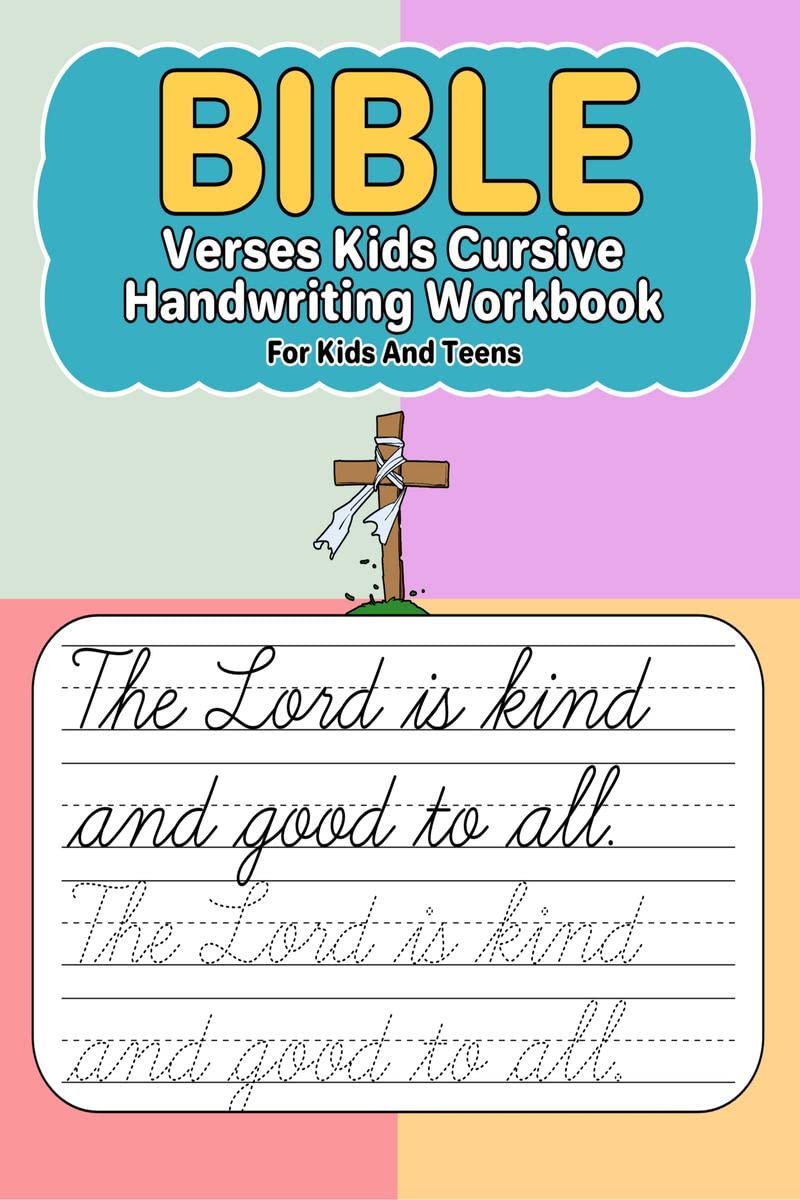 Bible Verses Kids Cursive Handwriting Workbook - WorldTamilchristians ...