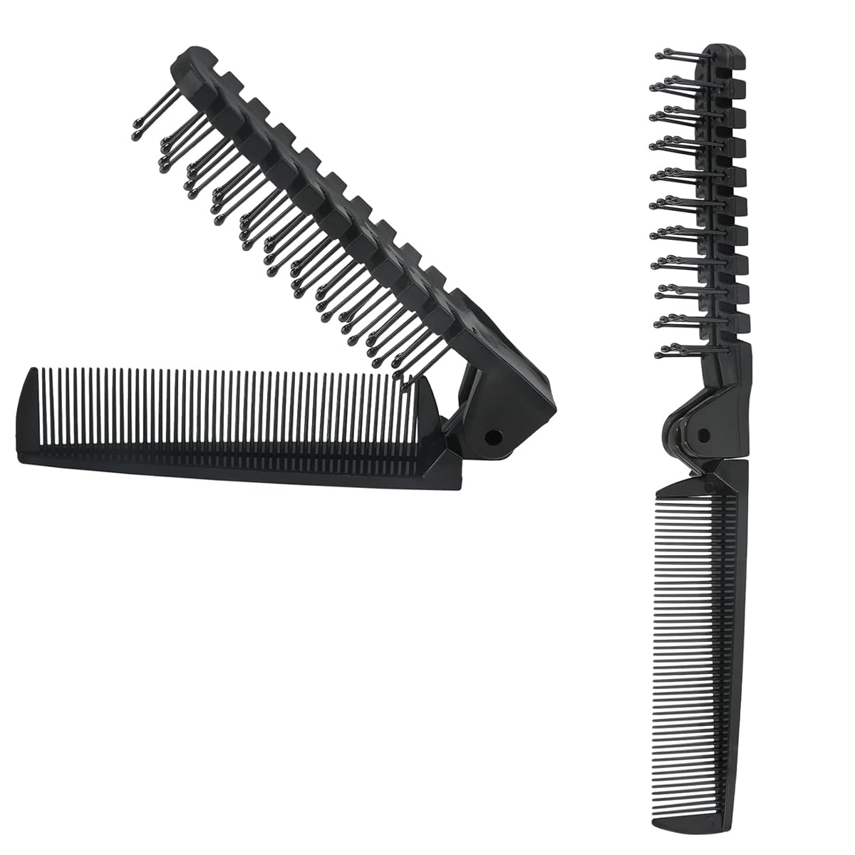 Folding Hair Brush and Comb - 2pcs Foldable Travel Hair Brushes for ...