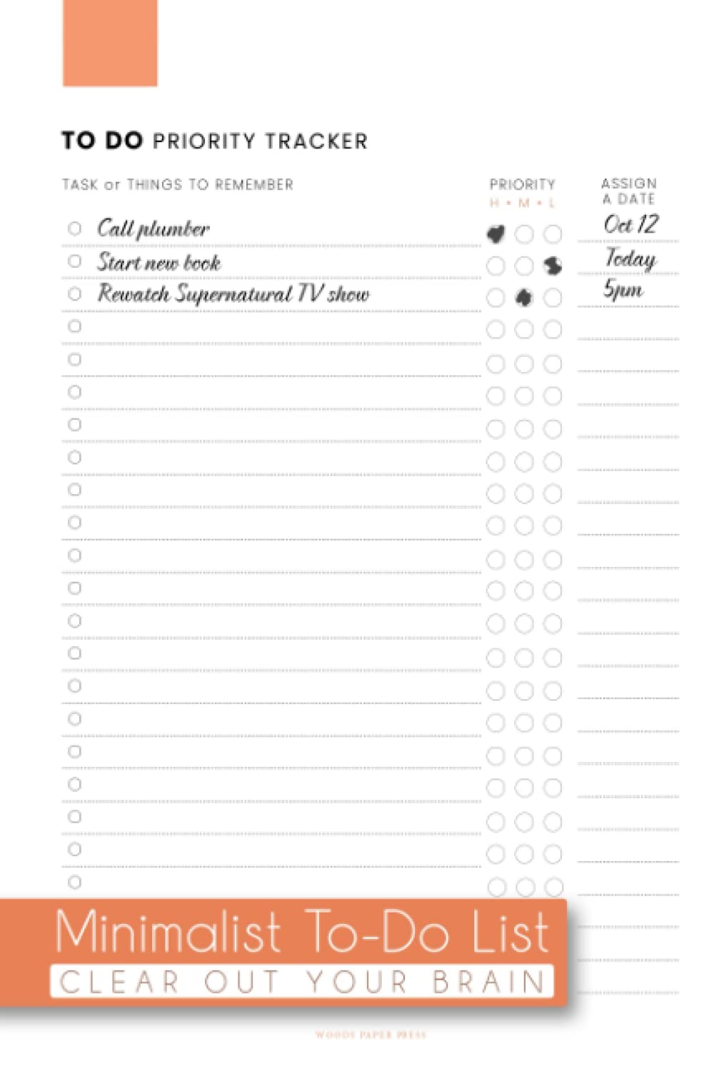 Amazon.com: Minimalist To Do List Priority Tracker: Clear Out Your ...