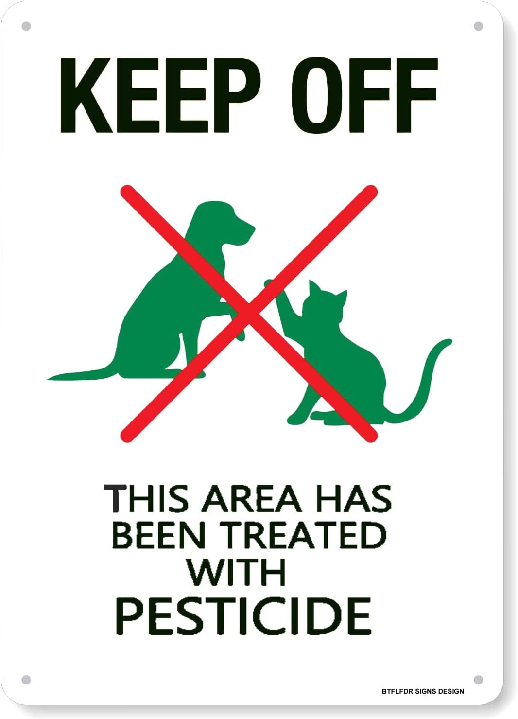 Amazon.com: BTFLFDR Aluminum Keep Off Yard Sign, 8"x12" This Area Has ...