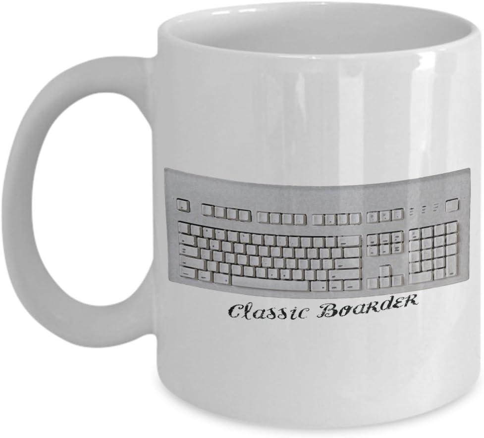 Amazon.com: COMPUTER GEEK MUG - Classic Boarder - Vintage Keyboard ...