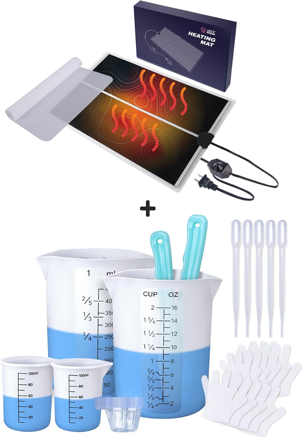 Amazon.com: Bundle Set of LET'S RESIN Resin Heating Mat and 450ml ...