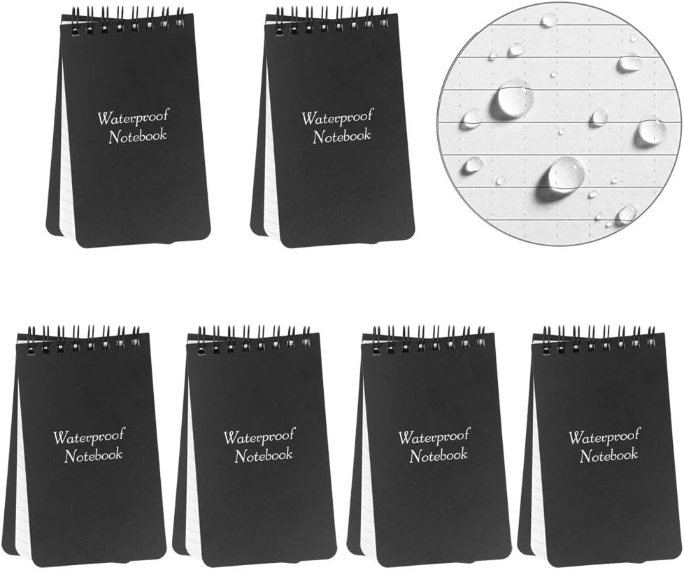 6 Pack Mini Spiral Notebooks, A7 Waterproof Notebook, Top-Opening ...