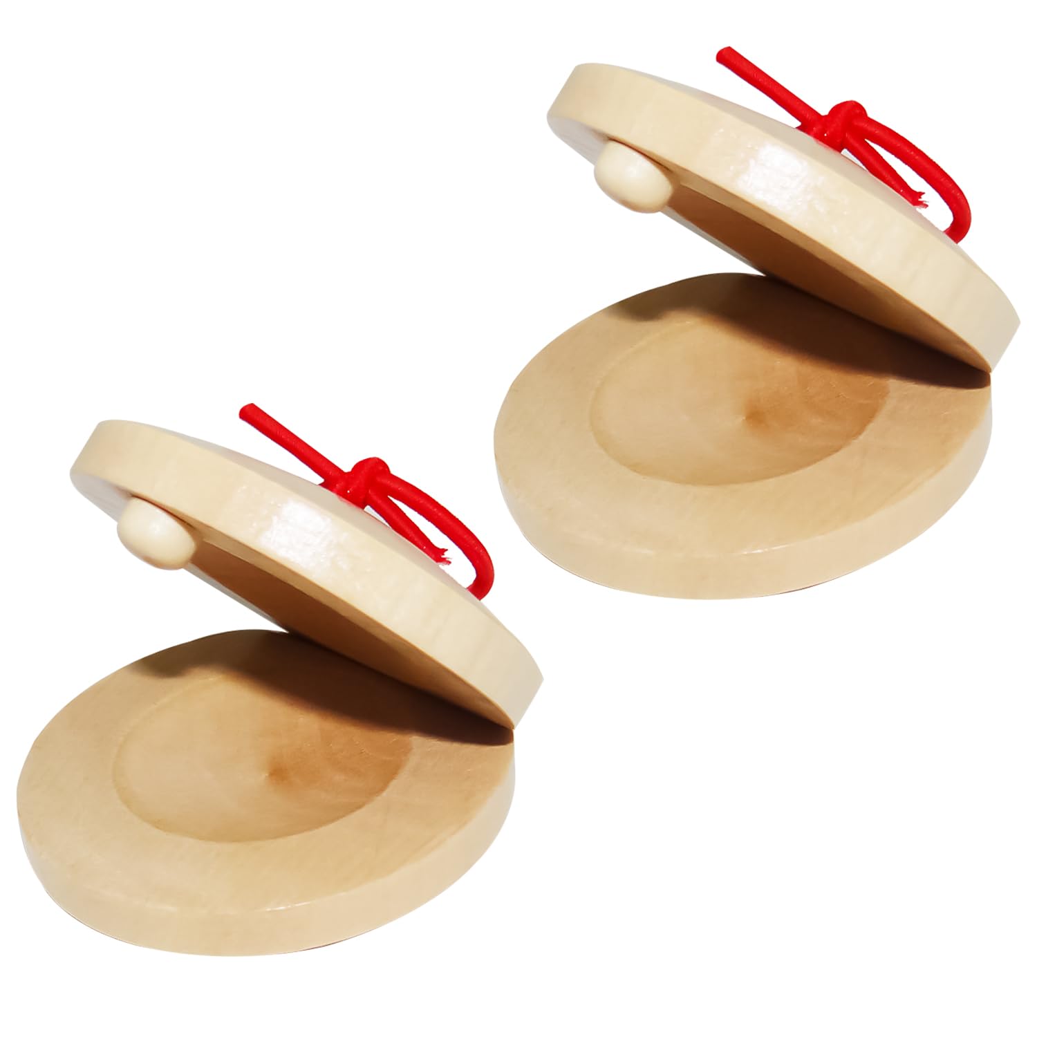 HAICN 2Pcs Wooden Castanets Finger Castanets Toy Early Education ...