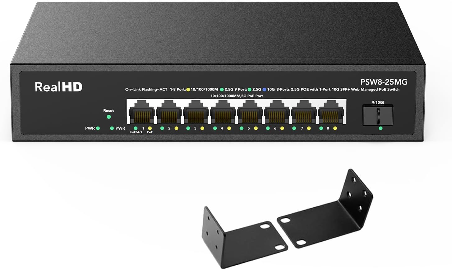 Amazon.com: 8 Port 2.5G Gigabit PoE Web Managed Switch with 10G SFP ...