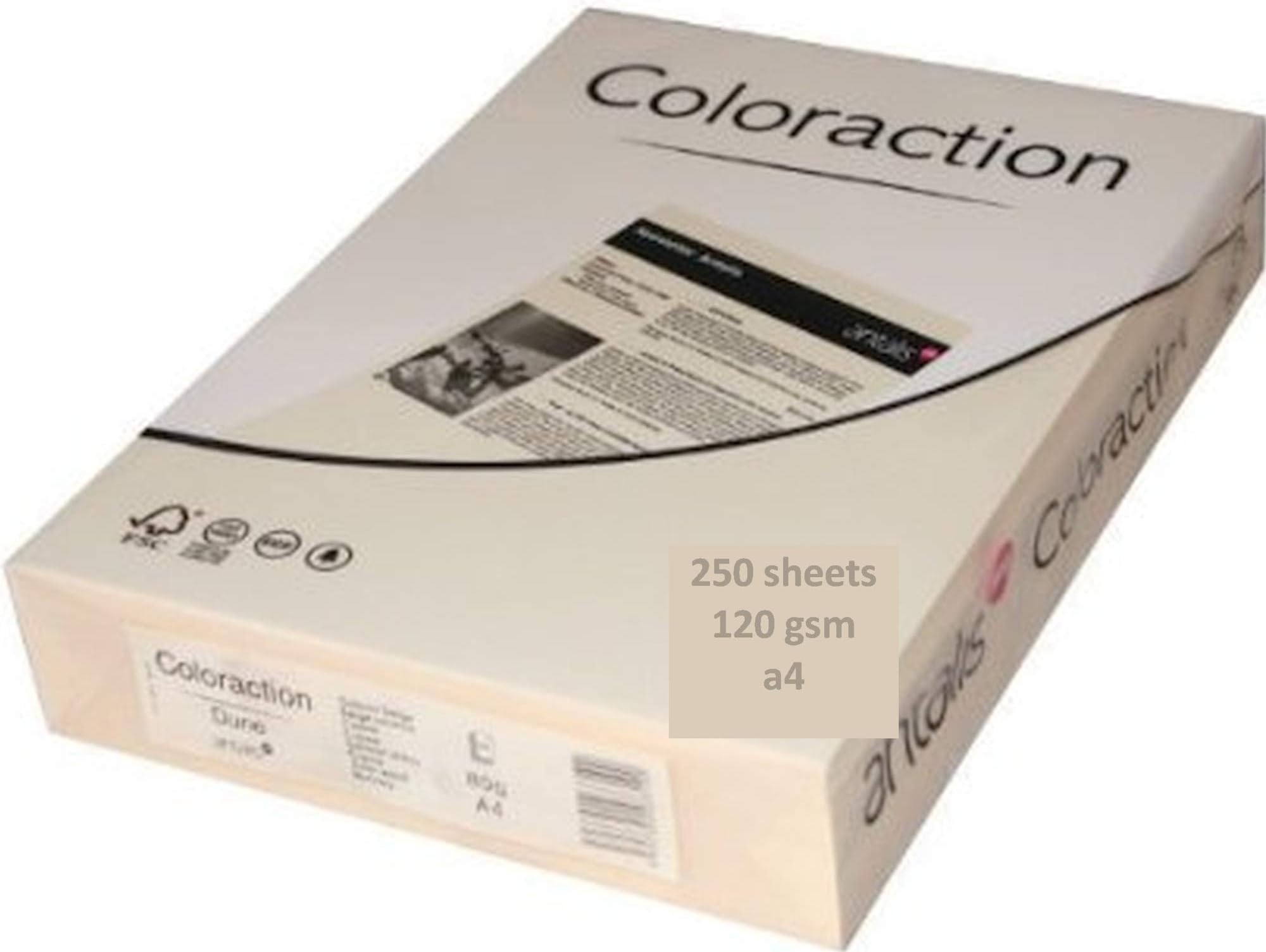 120 GSM A4 Coloraction Tinted Printer Copier Paper X 250 Sheets - Pale ...