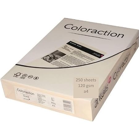 120 GSM A4 Coloraction Tinted Printer Copier Paper X 250 Sheets - Pale ...