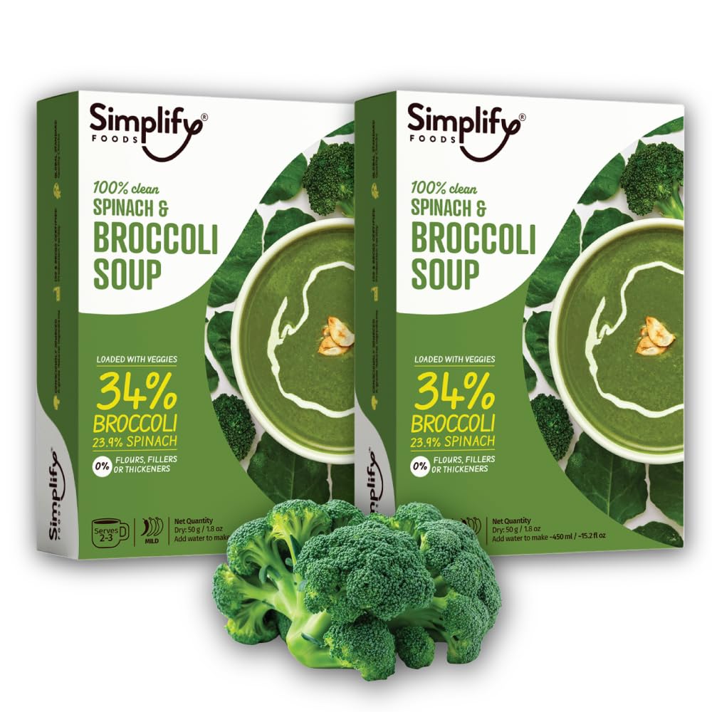 Amazon.com : Simplify Spinach & Broccoli Soup - Pack of 2 (Serves 5 to ...