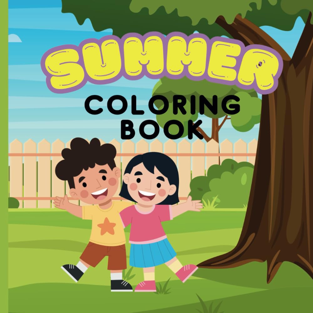 Easy Summer Coloring Book for Kids: Simple Coloring Book with easy to ...