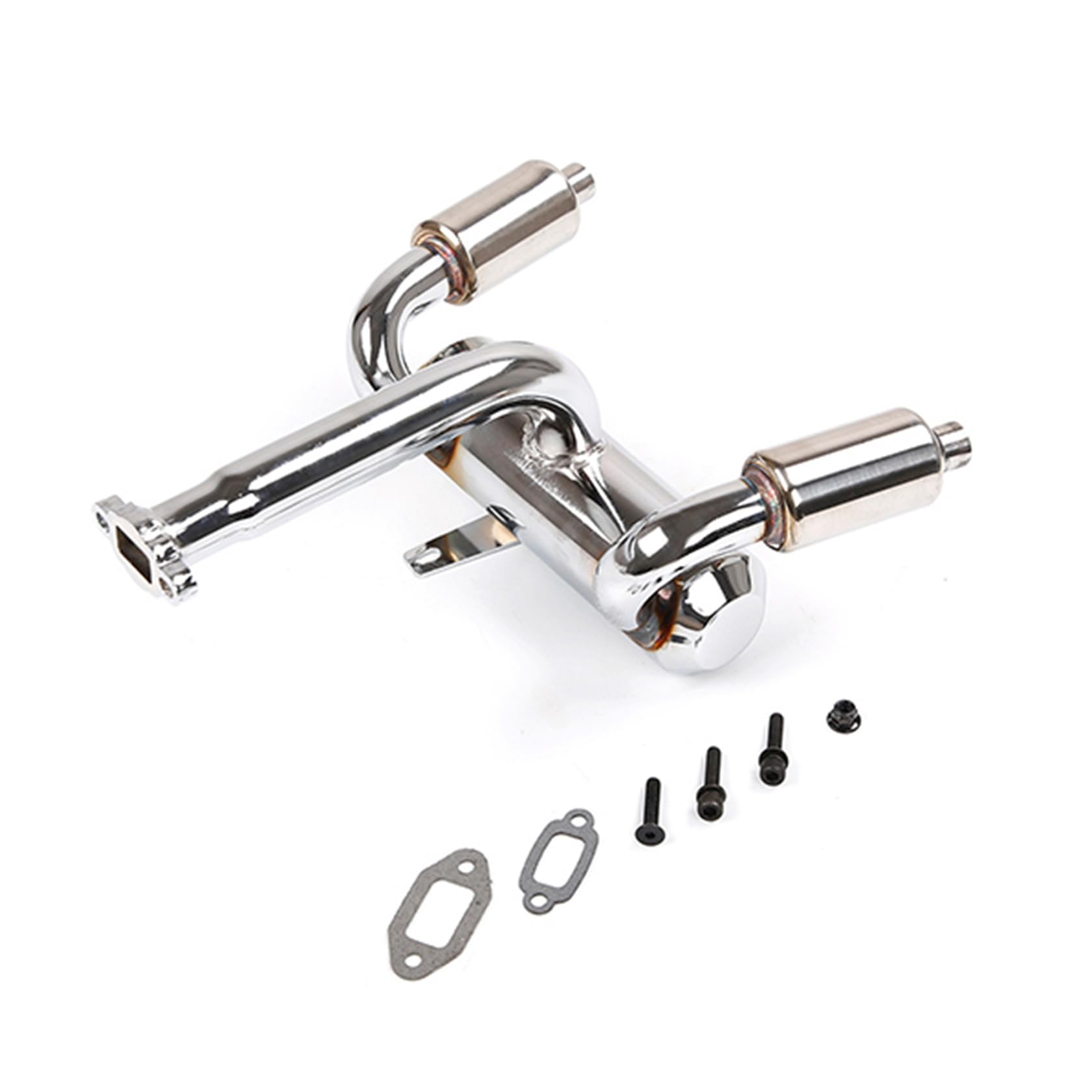 Amazon.com: FLMLF Double Exhaust Pipe Kit for 1/5 HPI ROFUN BAHA ROVAN ...