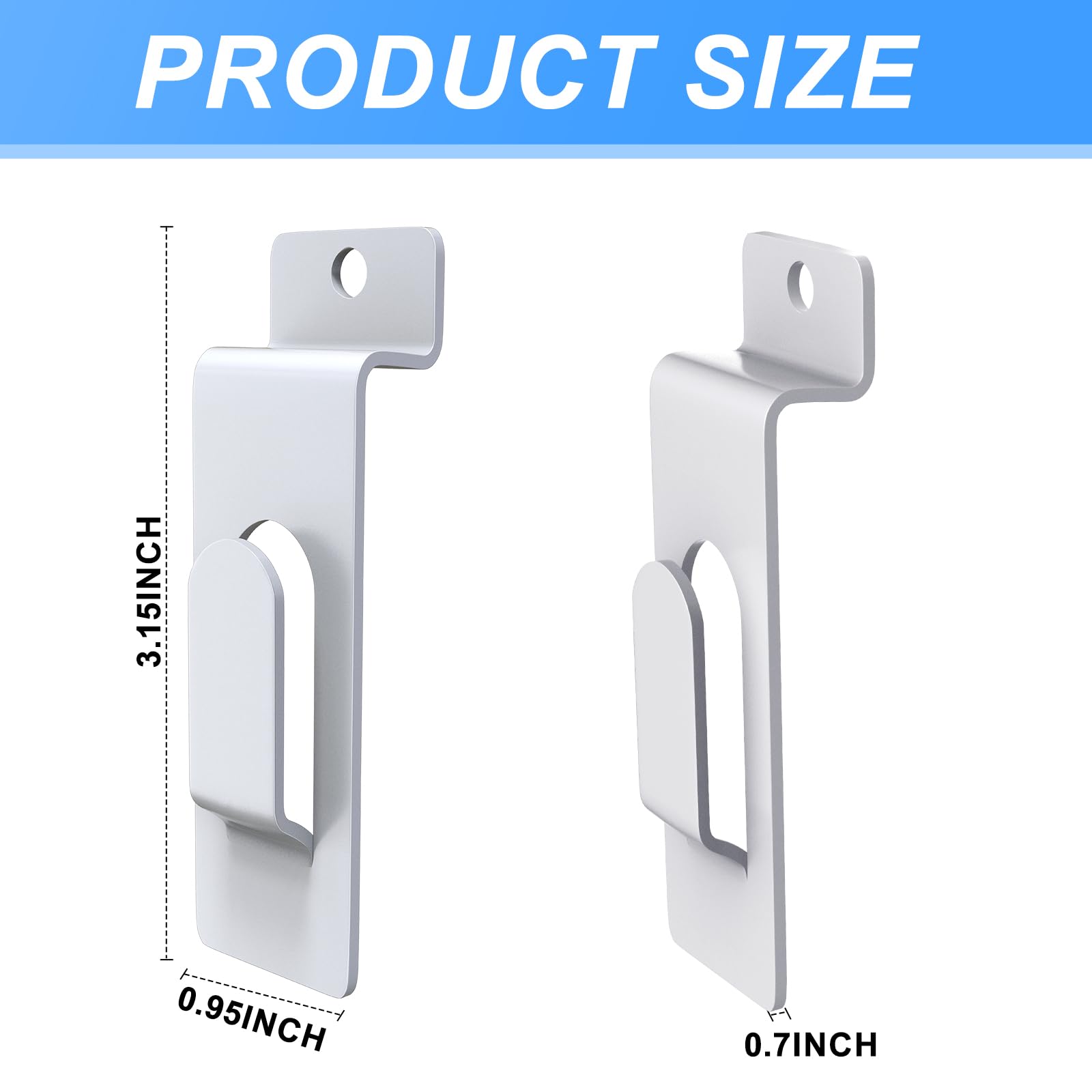 Snapklik.com : 20 Pack Slatwall Utility Notch Hook Commercial Slatwall ...