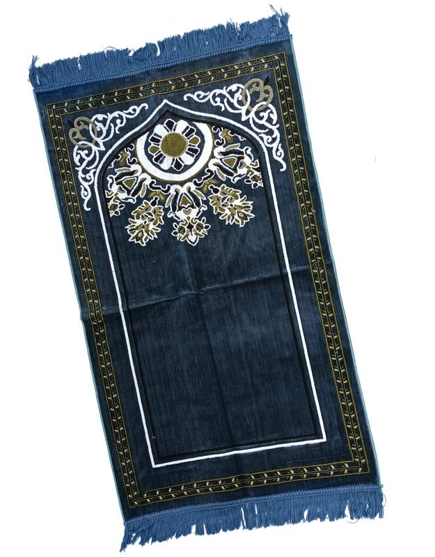 Buy ADIRNY Velvet Prayer Mat Musalla Janamaz for Namaz Muslim 46x26 ...