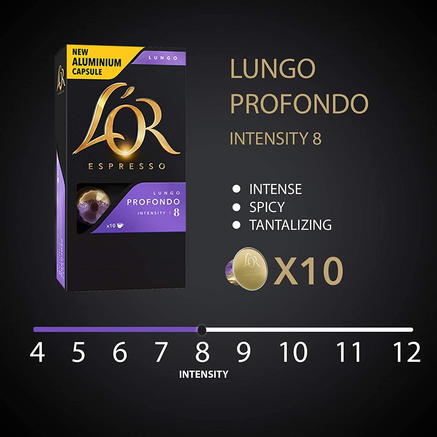 Buy L'Or - Espresso Coffee Lungo Profondo Intensity 8 Compostable ...