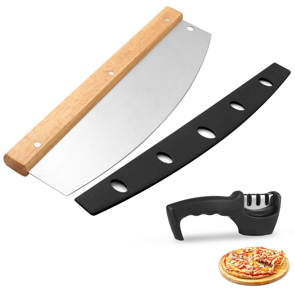 Proxima Direct Pizza Cutter 14" Large Sharp Rocker Blade Stainless ...