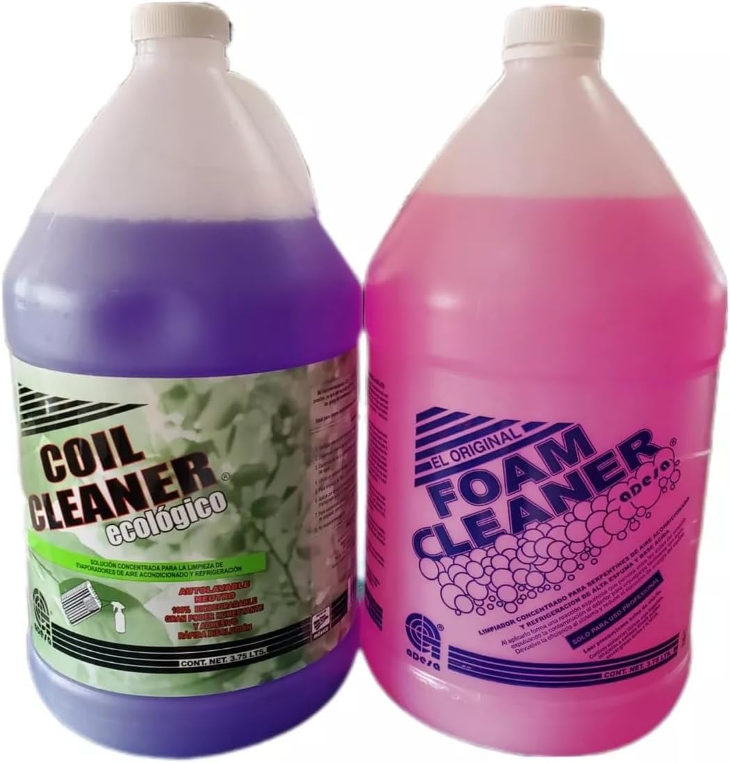 Pack 1 Galon de Foam Cleaner Y 1 Galon de Coil Cleaner Rosa Morado Adesa Limpiador de ...