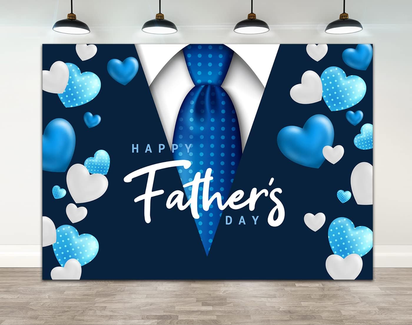 Amazon.com : Ticuenicoa 7x5ft Fathers Day Backdrop Navy Blue Happy ...