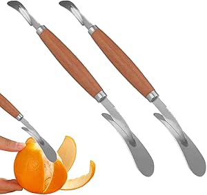 2 PCS Grapefruit Knife, Citrus Orange Peeler Tool Curved Grapefruit ...