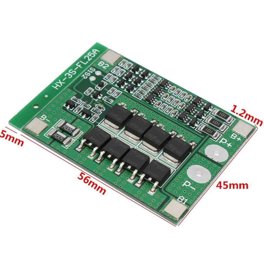 Snapklik.com : DAOKI 2Pcs PCB Protection Board 25A 3S 111V 126V Li-ion ...