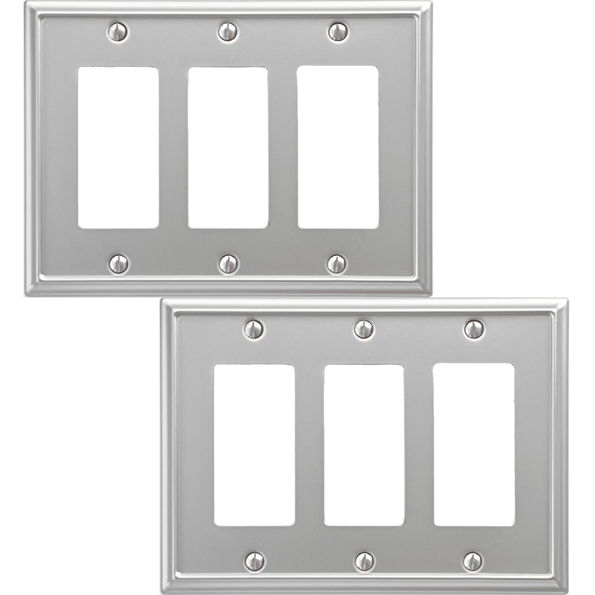 OKAWYC Triple Decorator Light Switch Cover Aria Metal Wall Plate, 2 ...