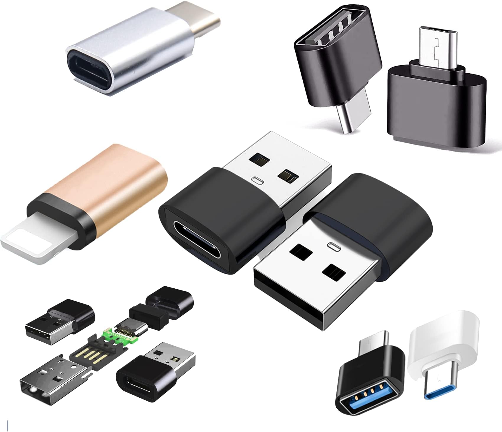 Amazon.com: Jadebones USB C/Lightning to Micro USB Adapter, Type C ...