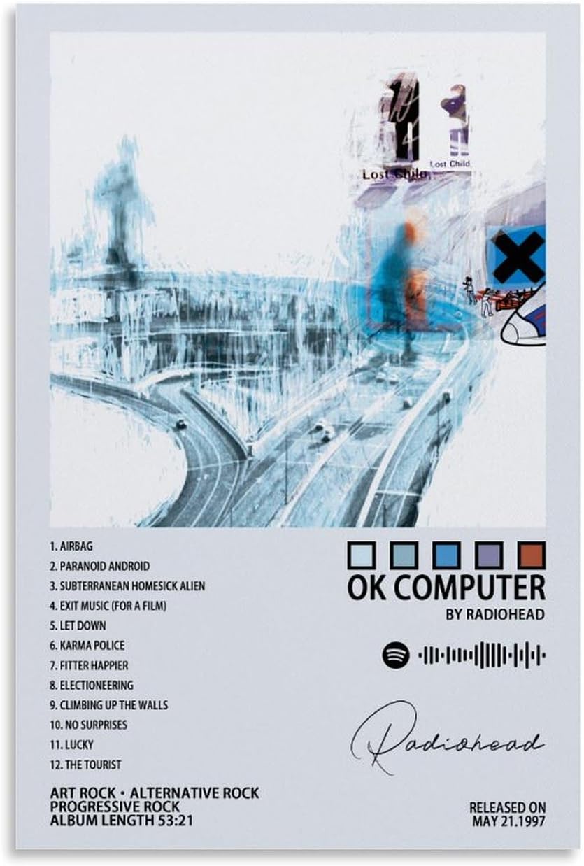 FIMGLK Radiohead Poster OK Computer Album Cover Posters for Room ...