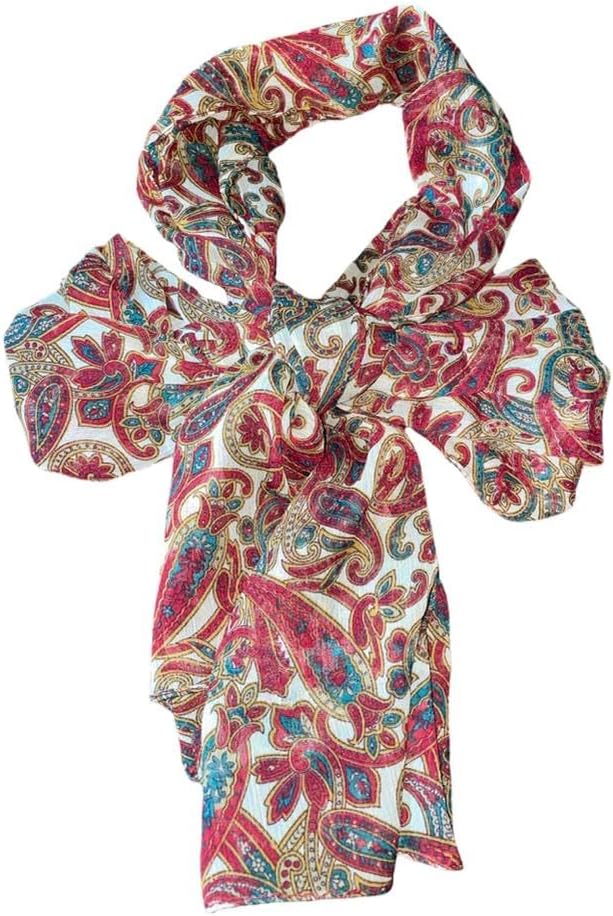 Ladies/Women's Lightweight Floral Print/Solid Color mixture Shawl Scarf ...
