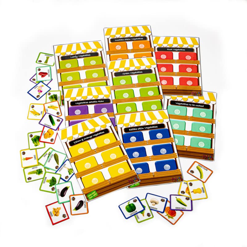 Buy Monkey Minds Sorting Mats -Know Your Vegetables Early Educational ...