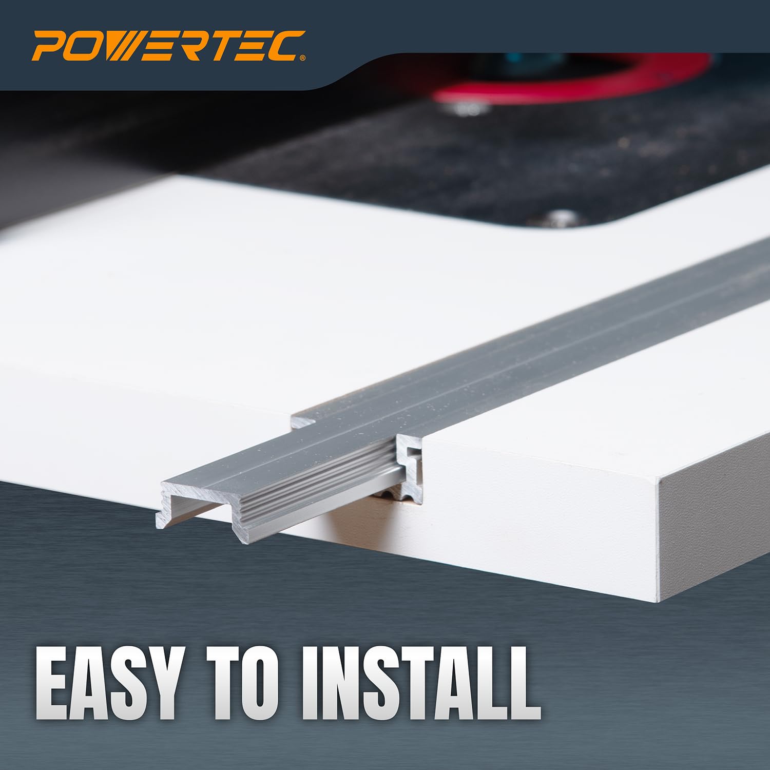Snapklik.com : POWERTEC 48-Inch Aluminum Miter T-Track, 1 PK, For ...