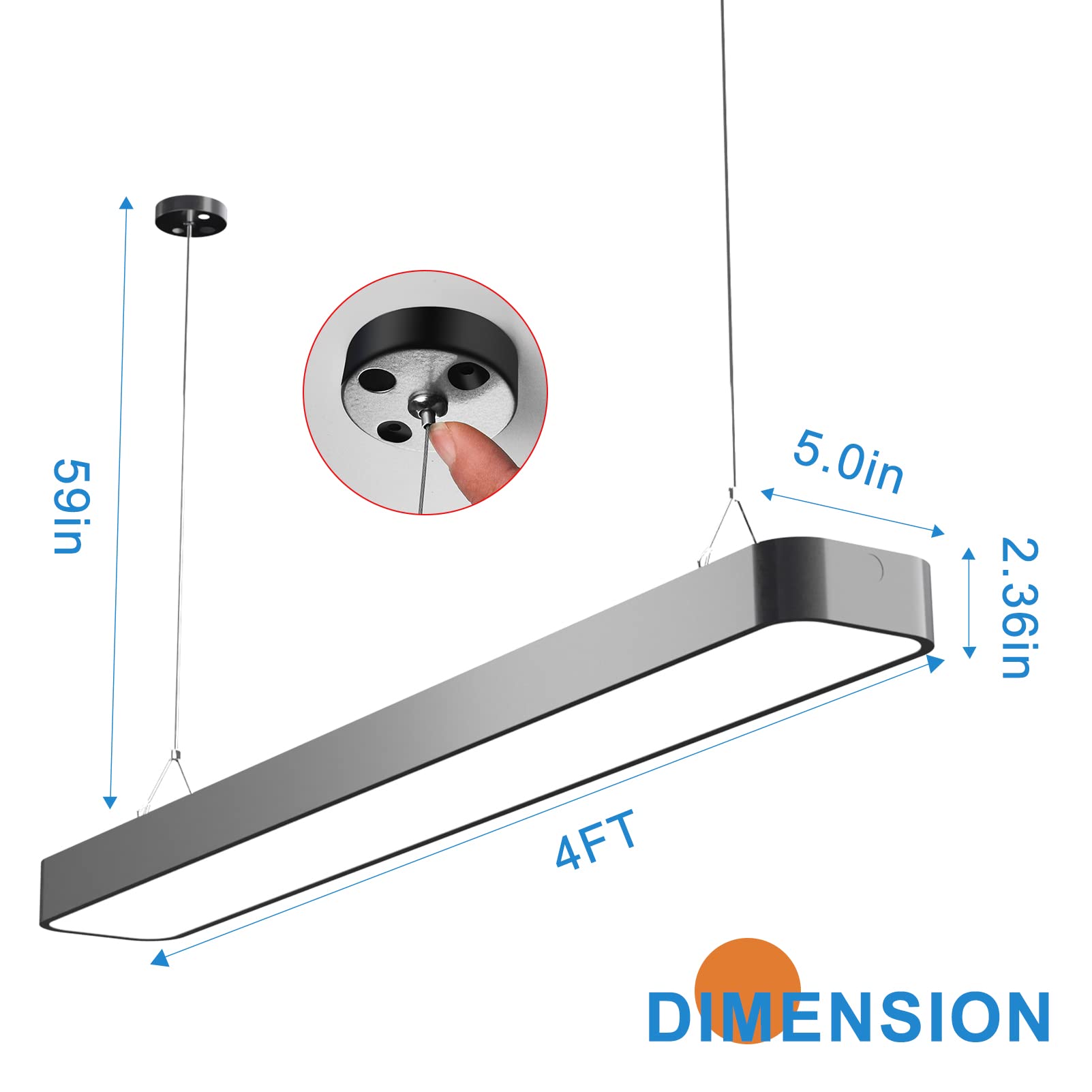 Fluorescent Light Fixtures Dimensions
