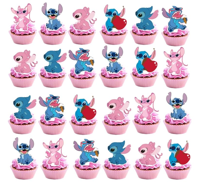 48 Pcs Pink Party Cupcake Toppers Pink Girl Birthday Party | Desertcart ...