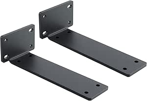 Azonee 2 Pcs Heavy Duty Shelf Brackets, 8 Inch L-shaped Metal Shelf ...